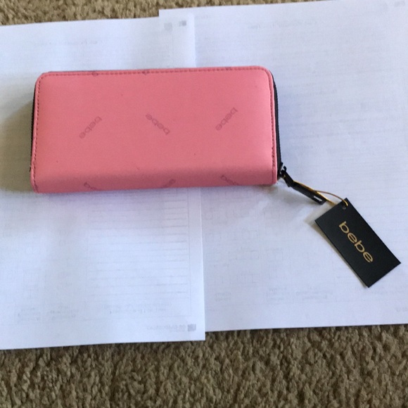 bebe | Accessories | Bebe Pink And Black Wallet | Poshmark
